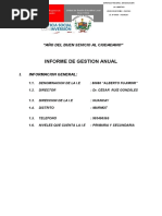 Informe de Gestión Escolar Anual | PDF | Evaluación | Modificación de comportamiento