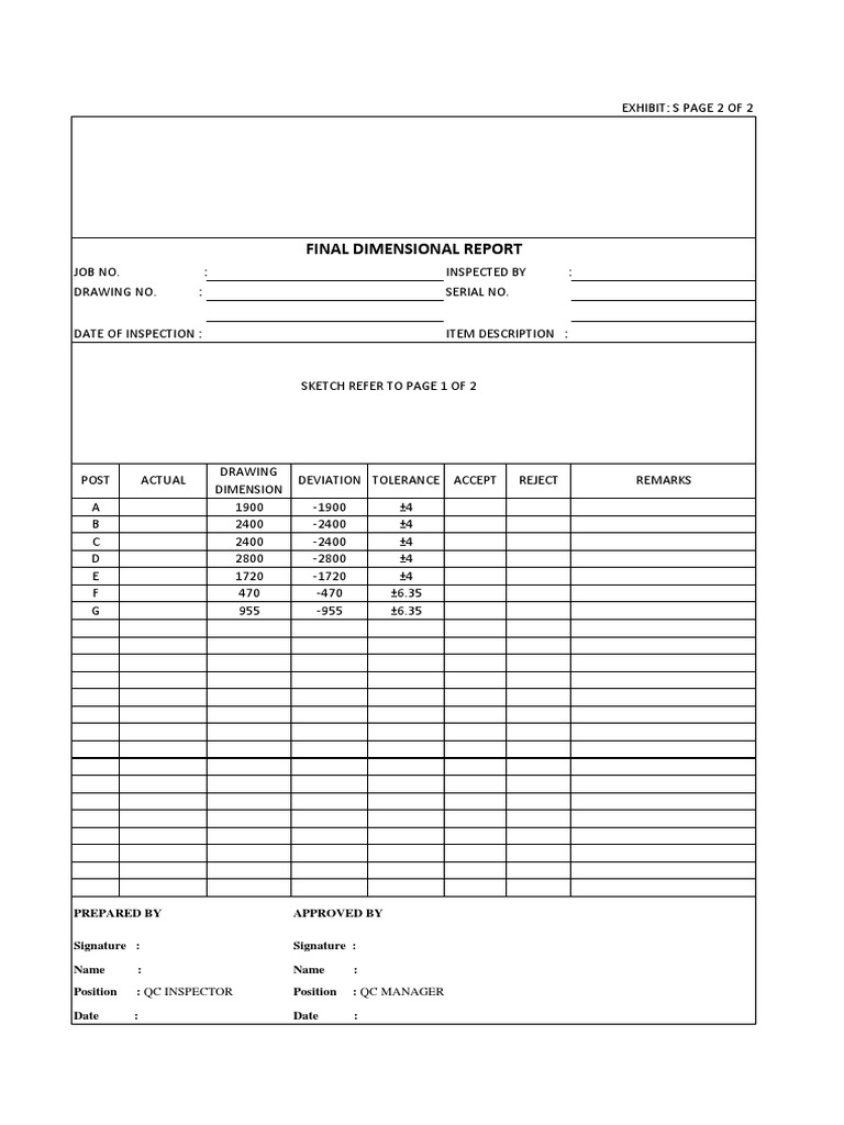 Final Dimensional Report | PDF
