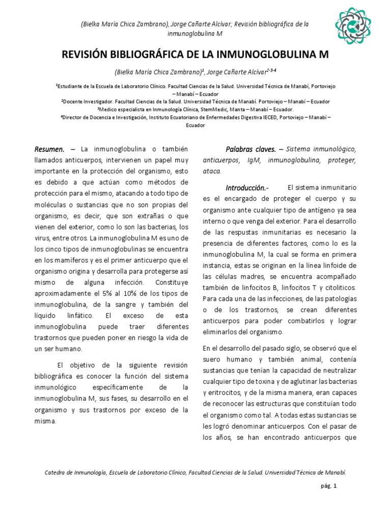 Revisión Bibliografica de La IgM | PDF