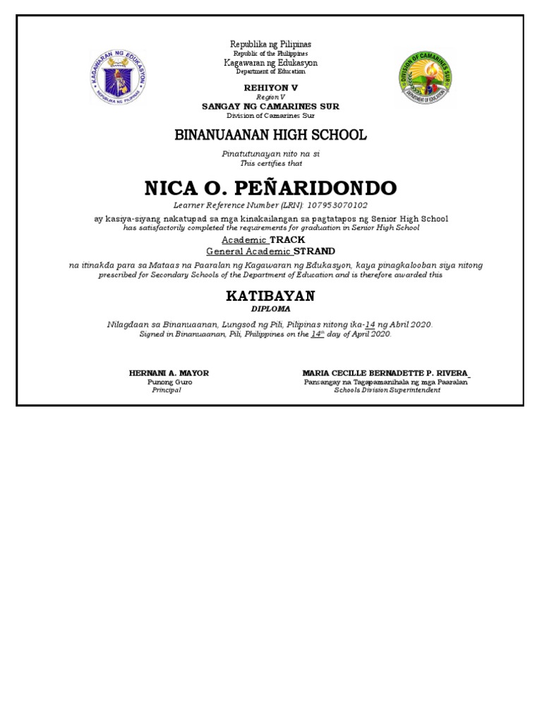 Grade 12 Diploma | PDF