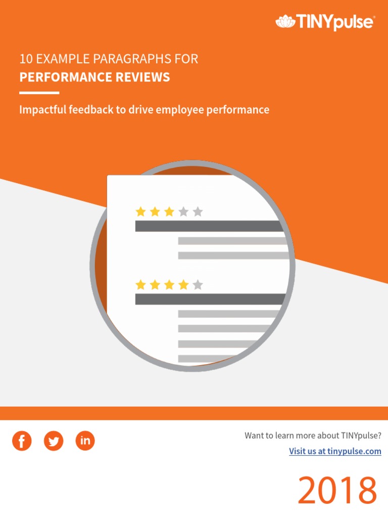 10 Example Performance Review Paragraphs | PDF | Goal | Leadership