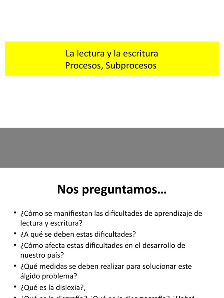 Lectura y Escritura | PDF | Dislexia | Fonología