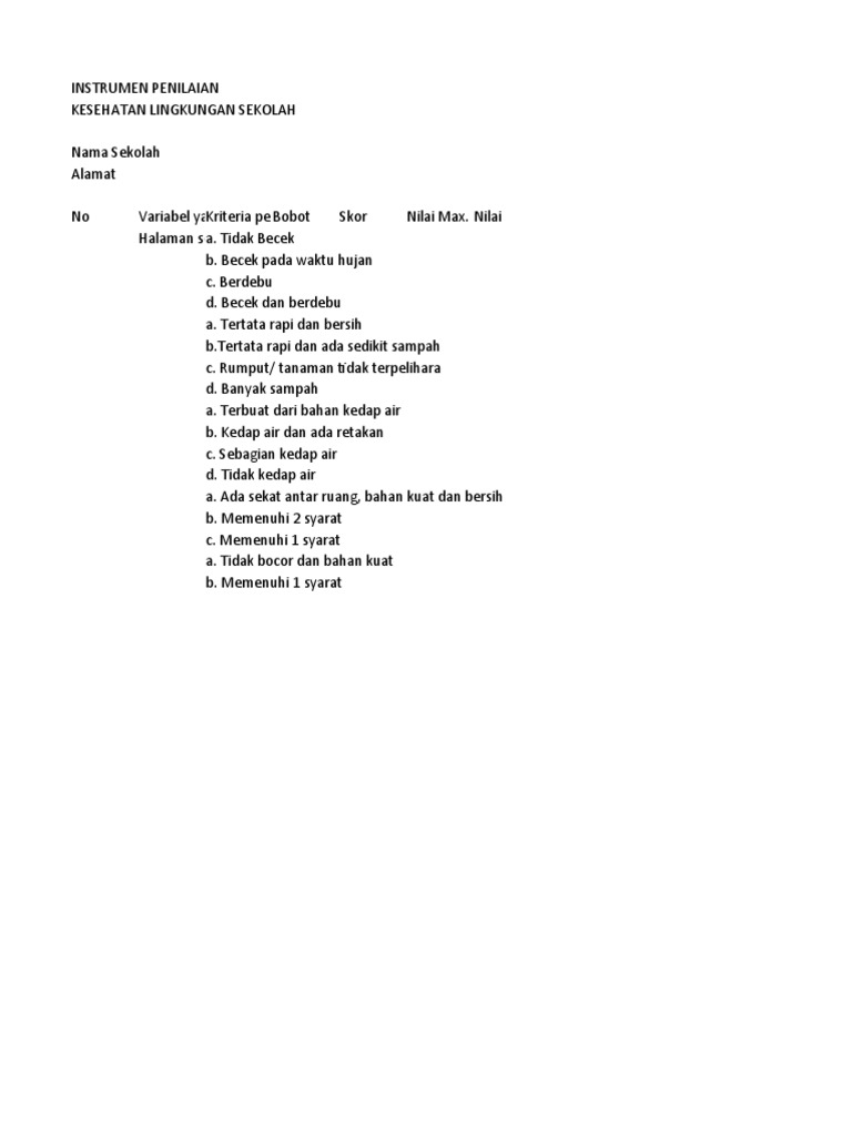 Form IKL Sekolah | PDF