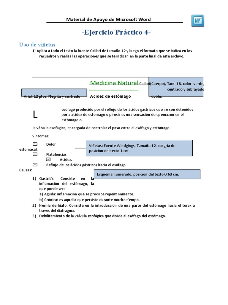 Ejercicio4 Vinetas | PDF | Acidez | Estómago