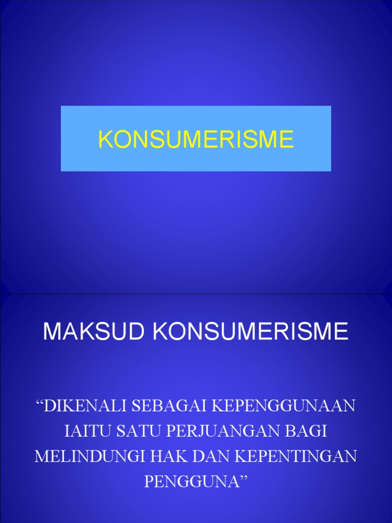 KONSUMERISME | PDF
