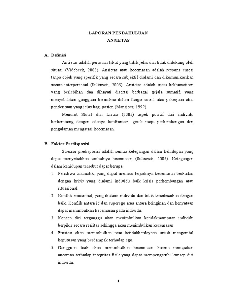 LP Ansietas Jiwa | PDF