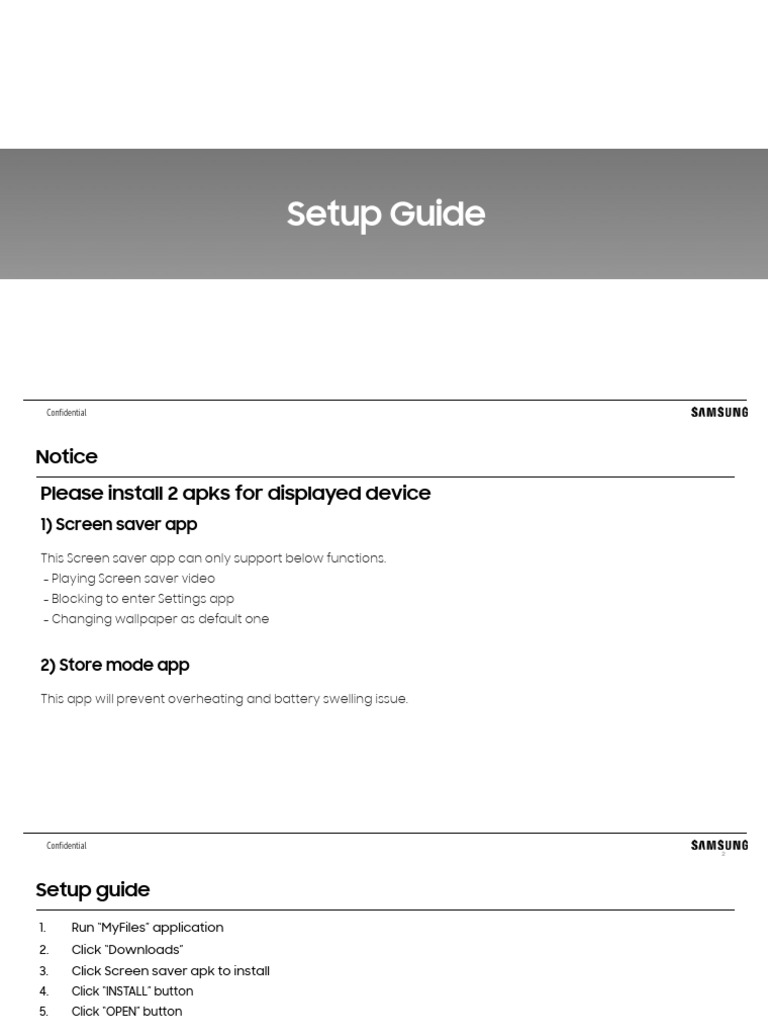 Device Setup Guide for Screen Saver Apps | PDF | Mobile App | System ...