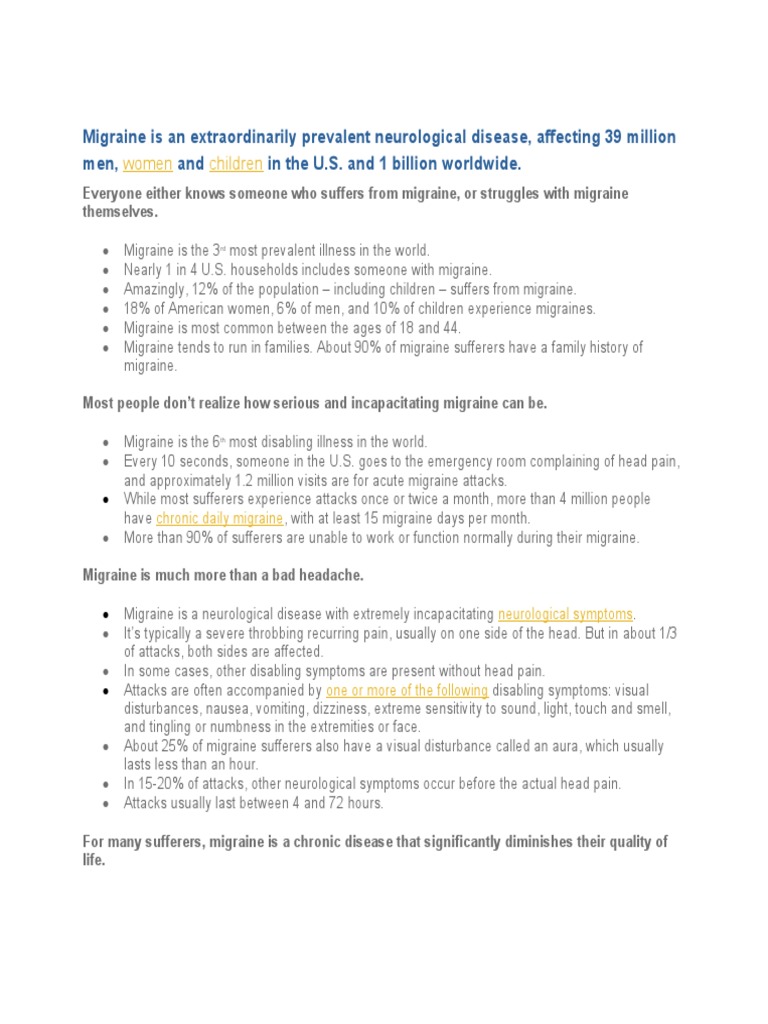 Migraine | Download Free PDF | Migraine | Headache