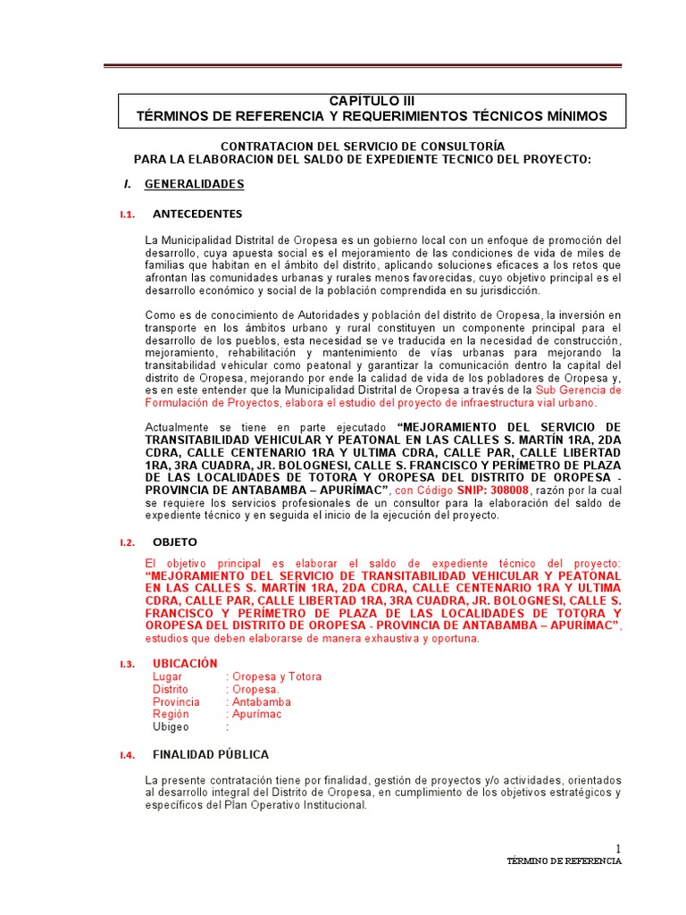 TDR Estadio | PDF | Evaluación de impacto ambiental | Topografía