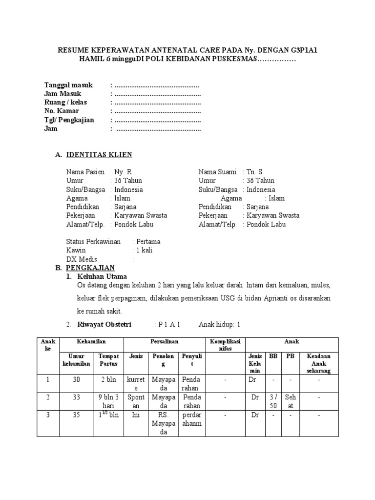 Resume Kasus Anc | PDF