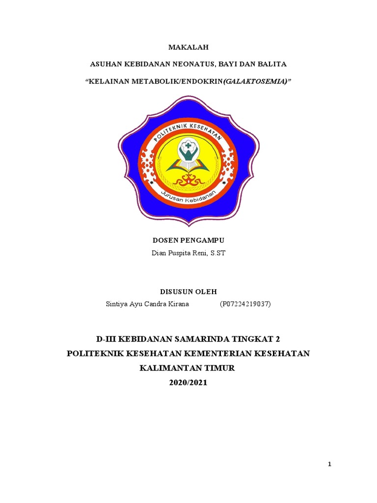 Galactosemia - Sintiya Ayu Candra Kirana | PDF