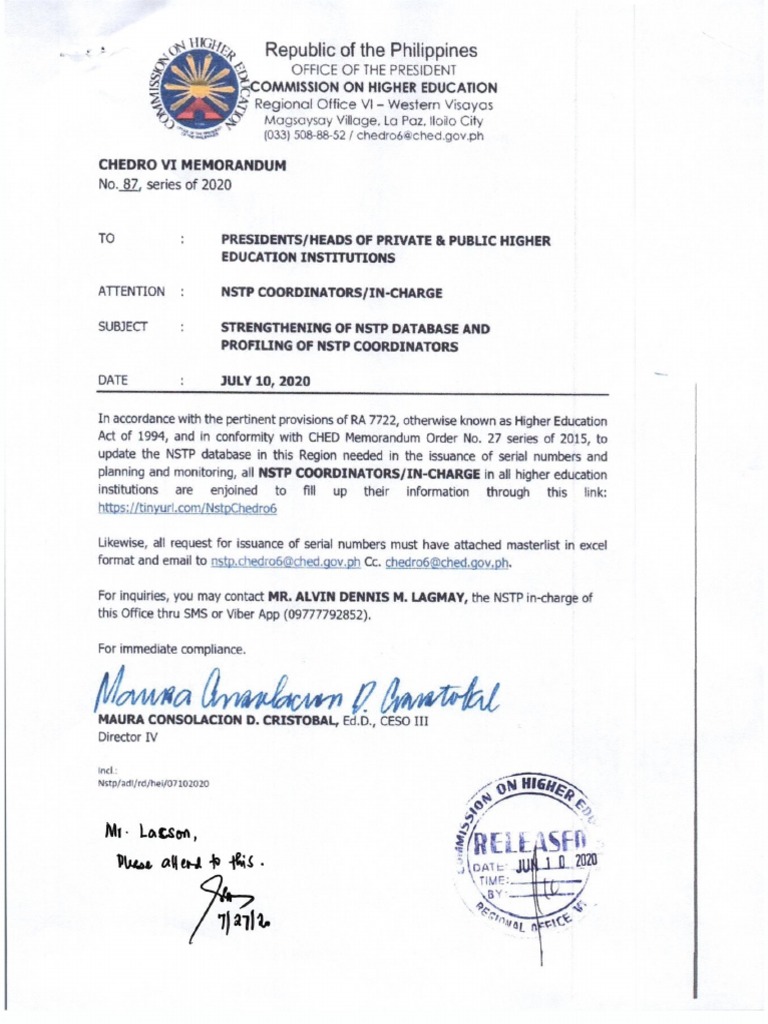 Ched-Profiling of NSTP Coordinator PDF | PDF