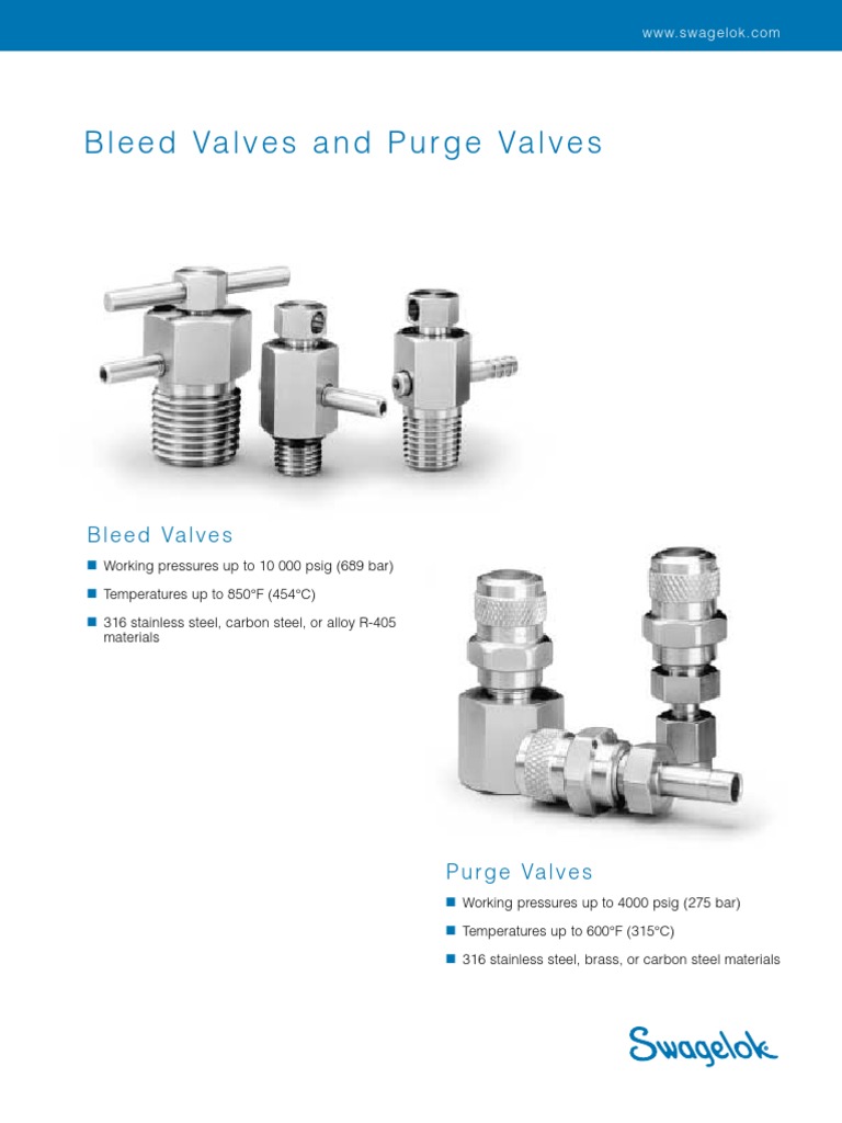 Bleed & Purge Valves (MS-01-62) R4 | PDF | Valve | Stainless Steel