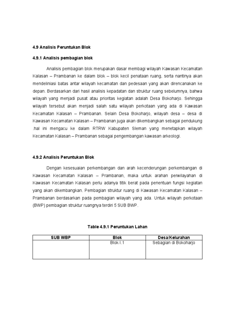 BLOK PERUNTUKAN | PDF