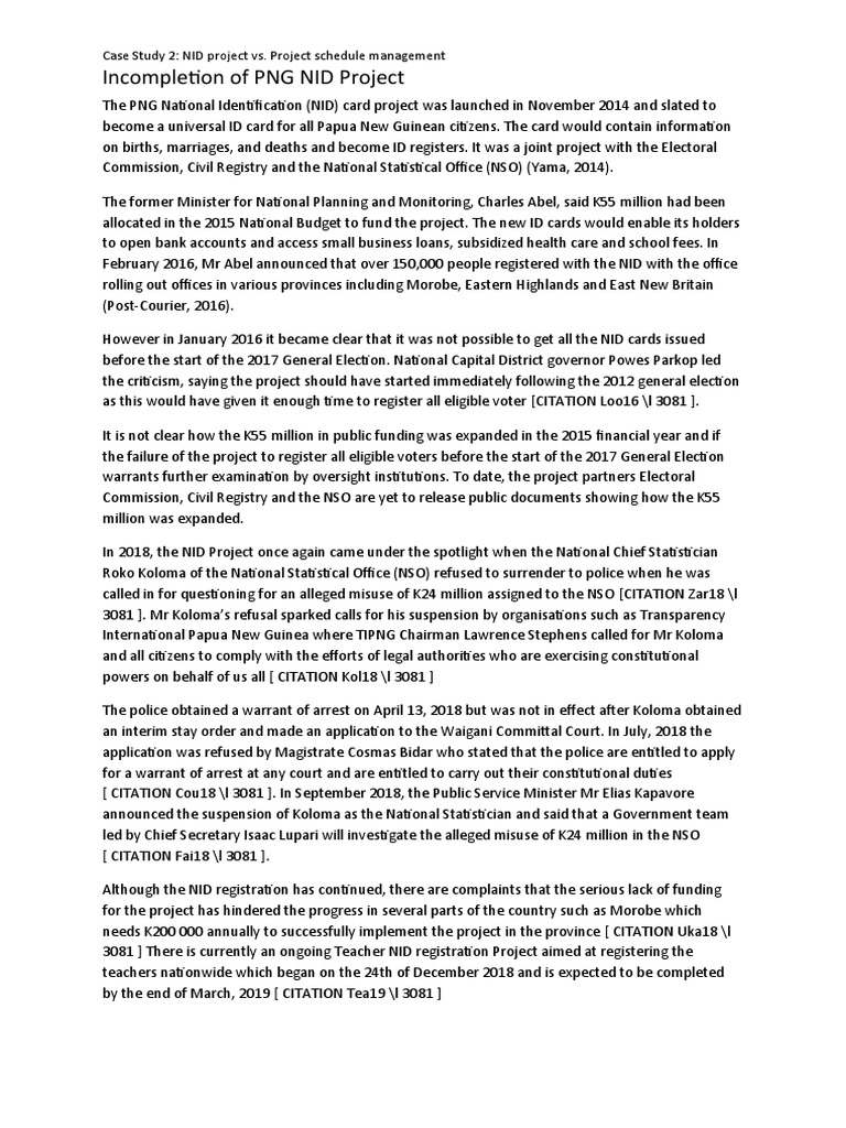 HBM 413 Project Mgts Assign #2 PNG NID | Download Free PDF | Project ...