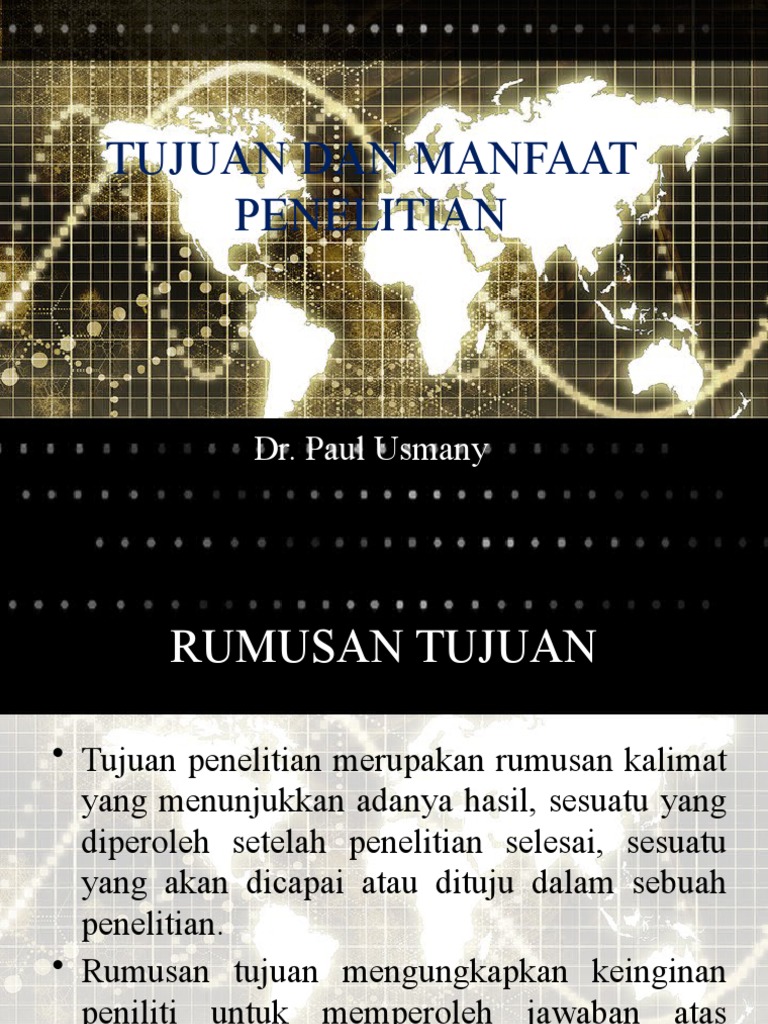 Tujuan Dan Manfaat Penelitian | PDF