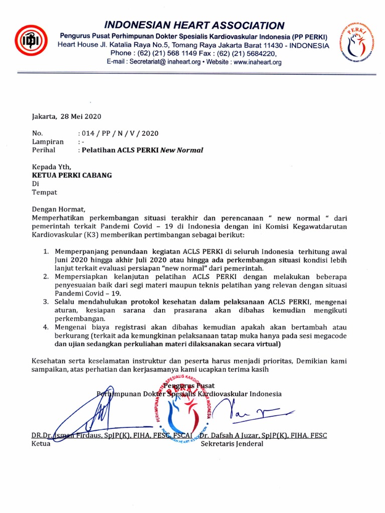 Pelatihan ACLS PERKI - New Normal | PDF