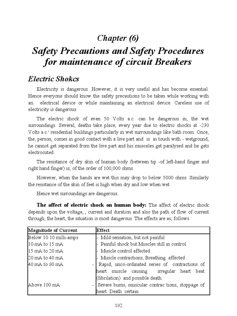Circuit Breaker Safety Procedures | PDF | High Voltage | Electricity