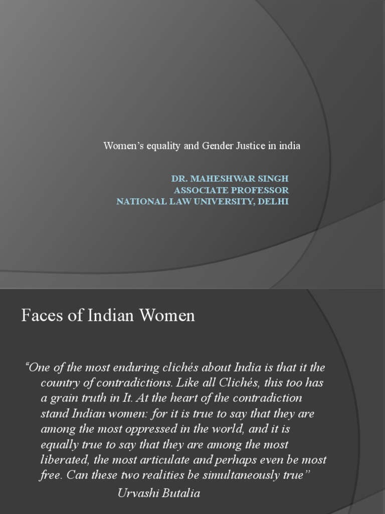 Lecture 3 Women's Equality and Gender Justice in India | PDF | Sexual ...
