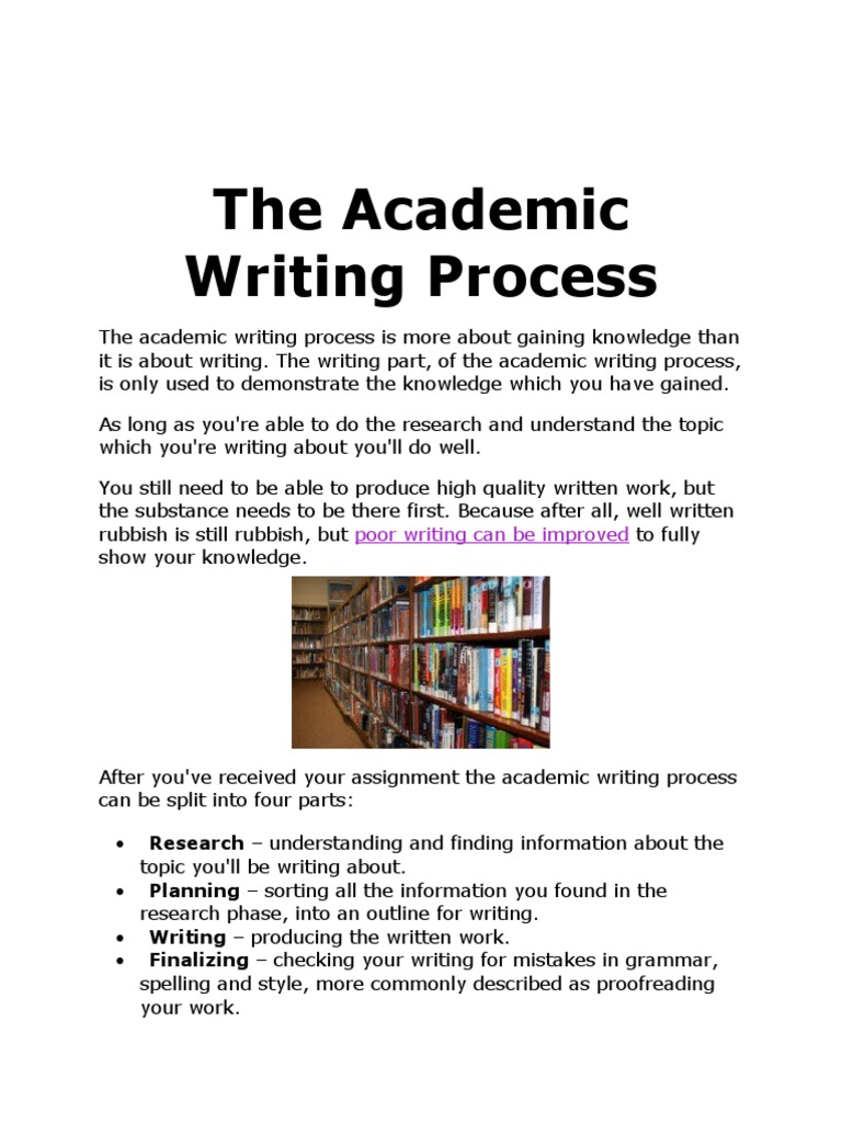 Steps in the Academic Writing Process | PDF | Proofreading | Essays