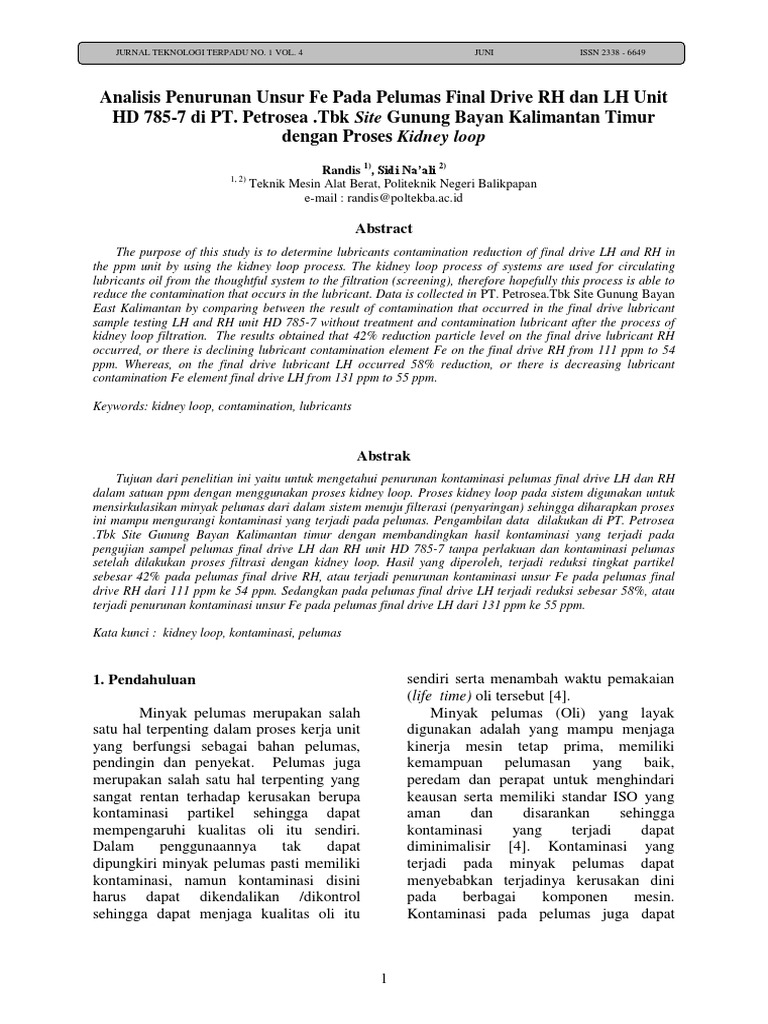 Proses Kidney Loop Buhan Poltek PDF | PDF