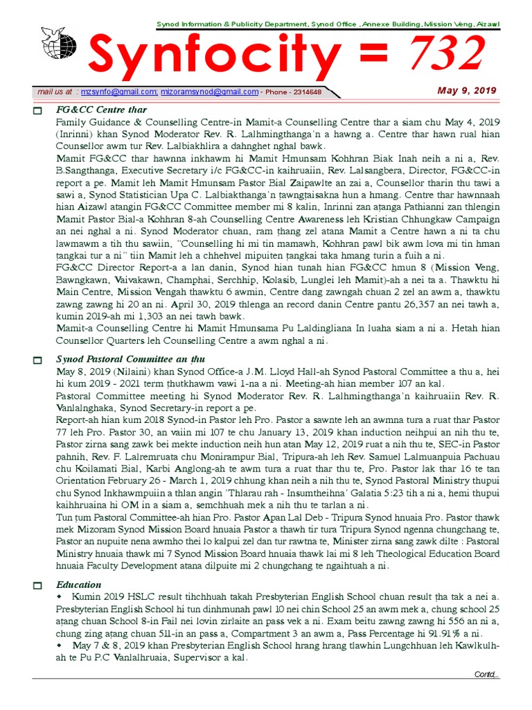 Synfocity : FG&CC Centre Thar | PDF | Church Organization | Ecclesiastical Titles