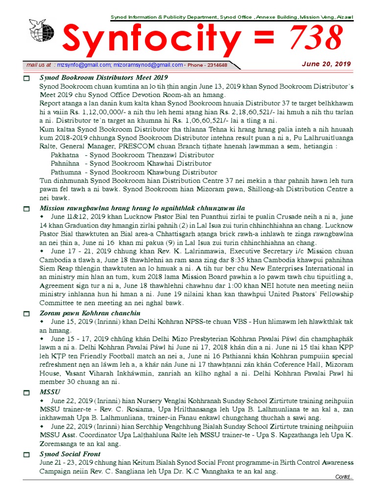 Synfocity : Synod Bookroom Distributors Meet 2019 | PDF | Christian Behaviour And Experience ...