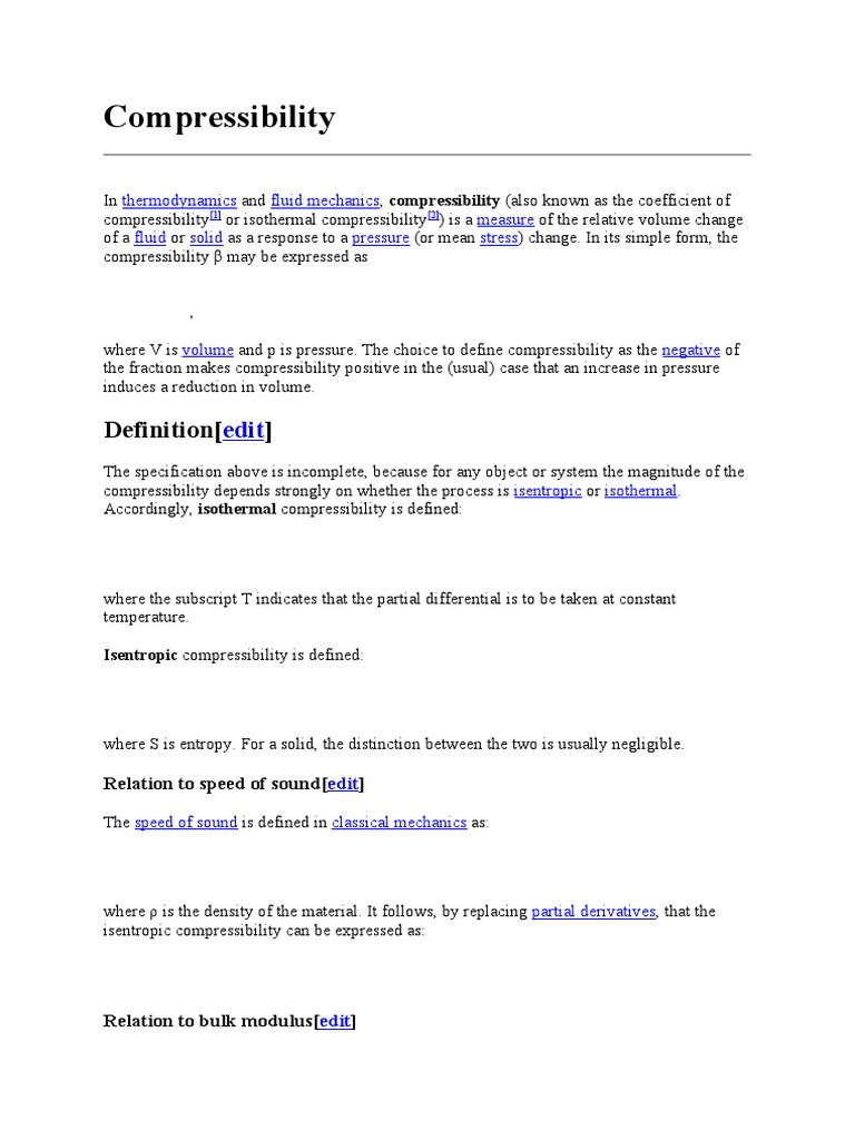 Compressibility: Definition | Download Free PDF | Transparent Materials ...