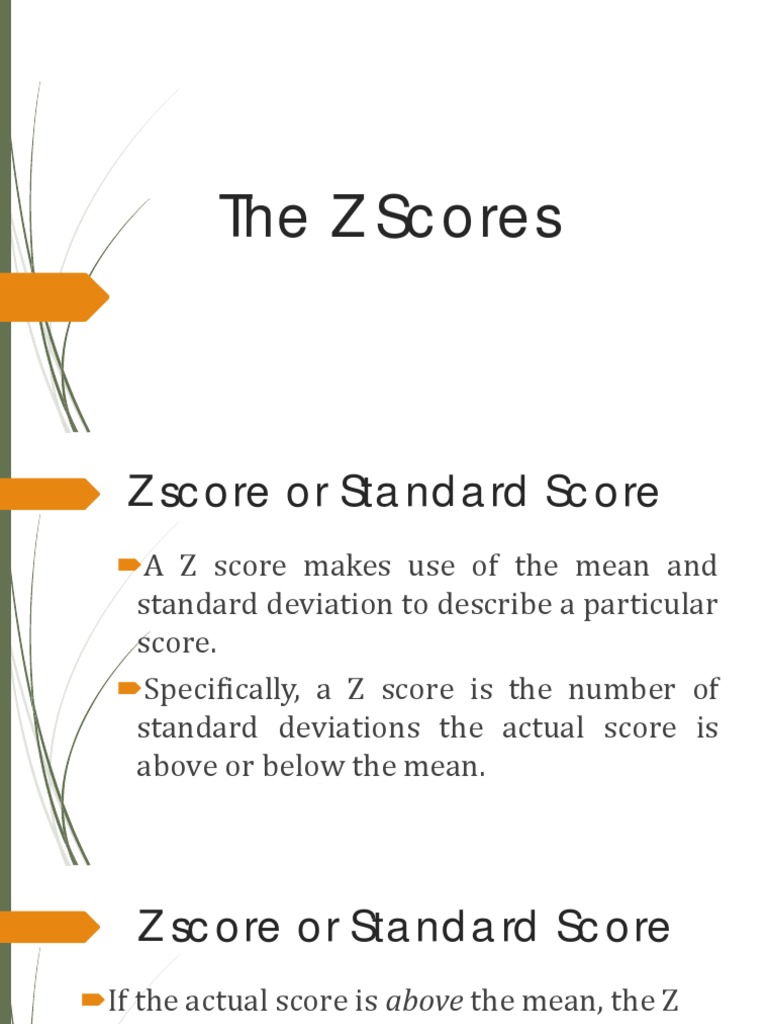The Z Scores | PDF | Standard Score | Standard Deviation