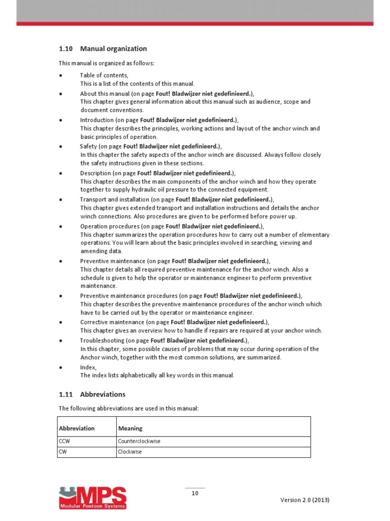1.10 Manual Organization: Abbreviation Meaning | PDF | Business