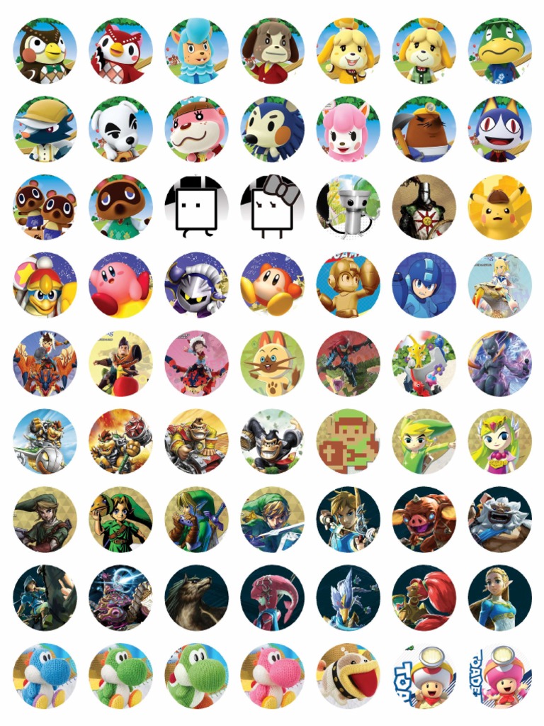 Amiibo Coin 1in Sheet - Coins 3 | PDF