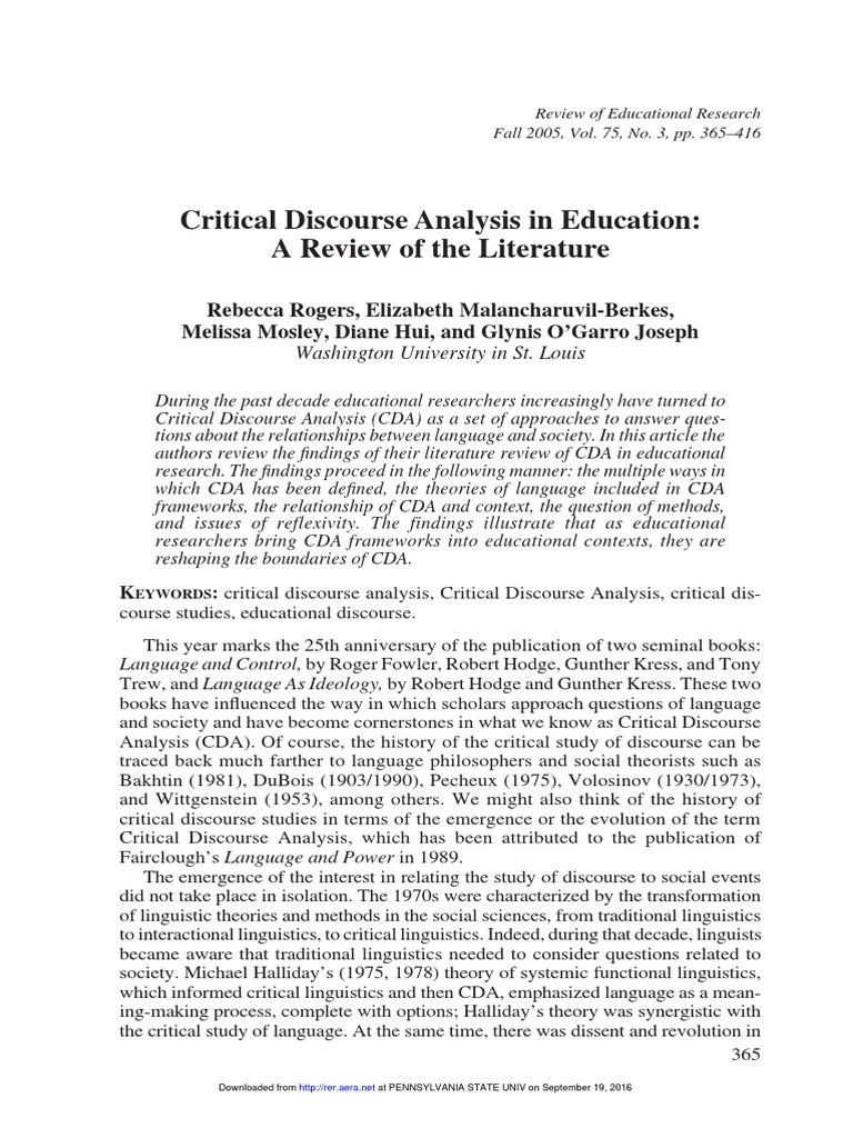 Critical Analysis in Education | PDF | Frankfurt School | Critical Theory