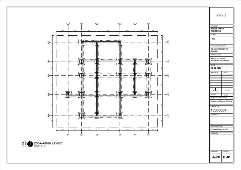 Excavation Layout - 12308004 | PDF | Technical Drawing | Drawing