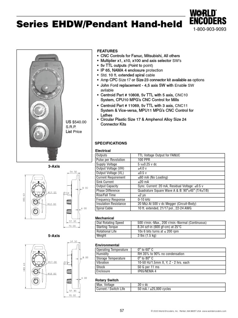 Series EHDW/Pendant Hand-Held: Features | PDF | Electrical Connector ...