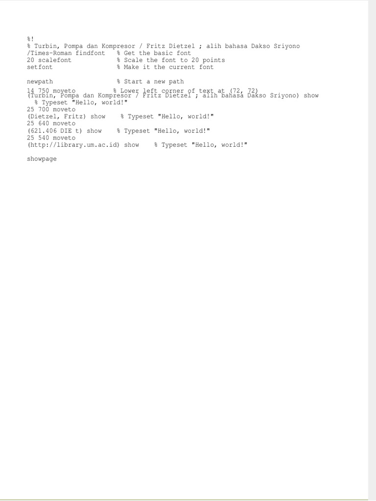 Turbin Pompa Dan Kompresor Fritz Dietzel Alih Bahasa Dakso Sriyono 300ps PDF | PDF