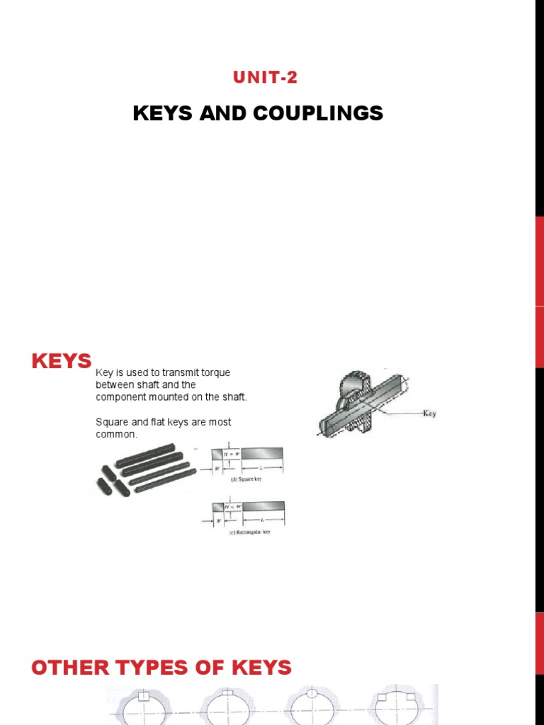 Unit-2 Keys and Couplings | PDF