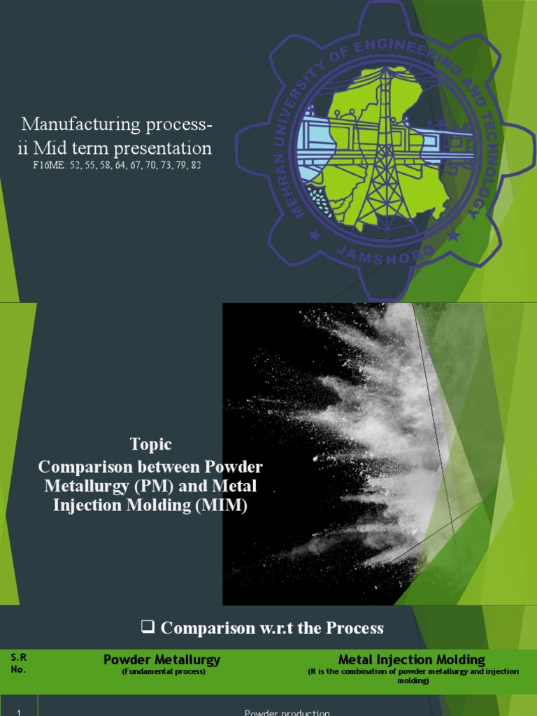 Manufacturing Process-Ii Mid Term Presentation | PDF | Chemical ...