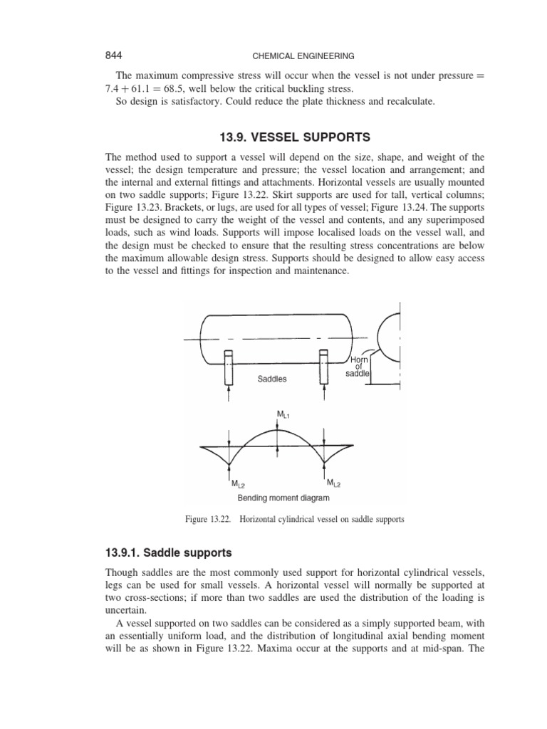 Saddle Supports PDF | Download Free PDF | Bending | Stress (Mechanics)