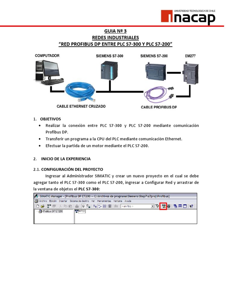 Guia - N°3 - Profibus DP S7-300 y S7-200 | PDF | Electrónica ...