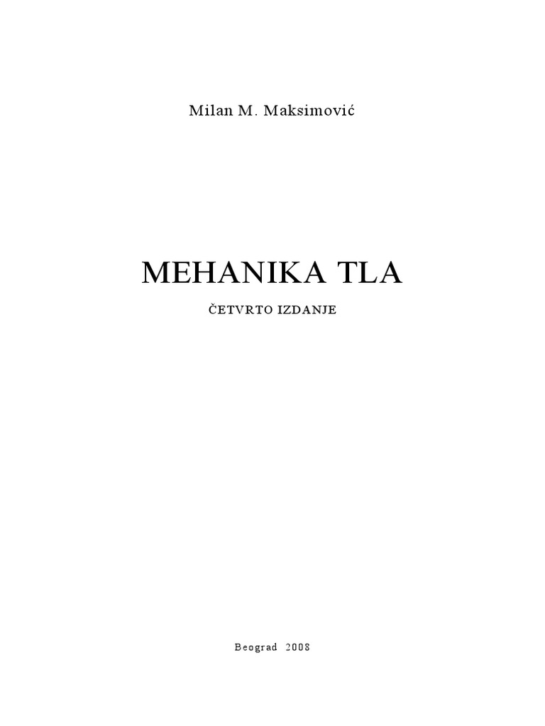 Mehanika Tla PDF | PDF