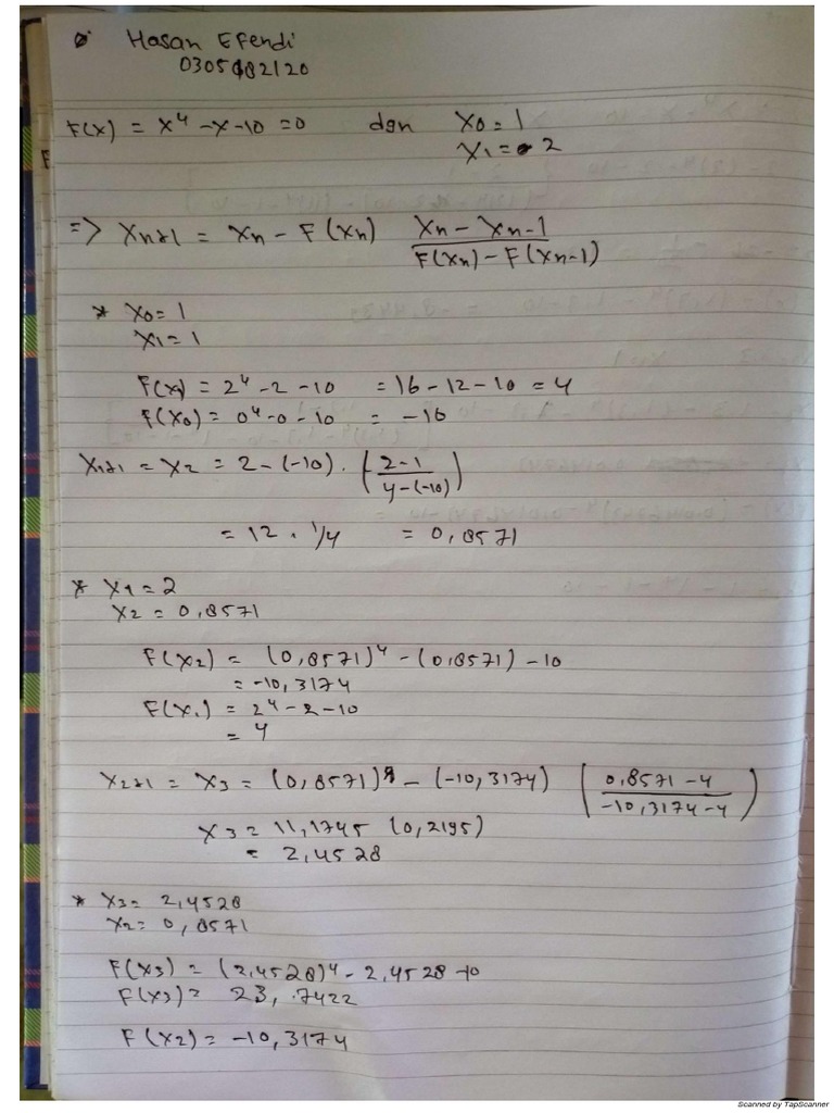 Tugas Metode Secant | PDF