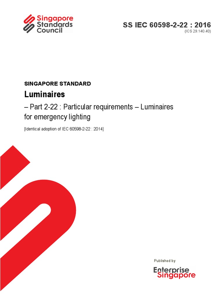 SS IEC 60598-2-22-2016 - Preview PDF | PDF | International Organization ...