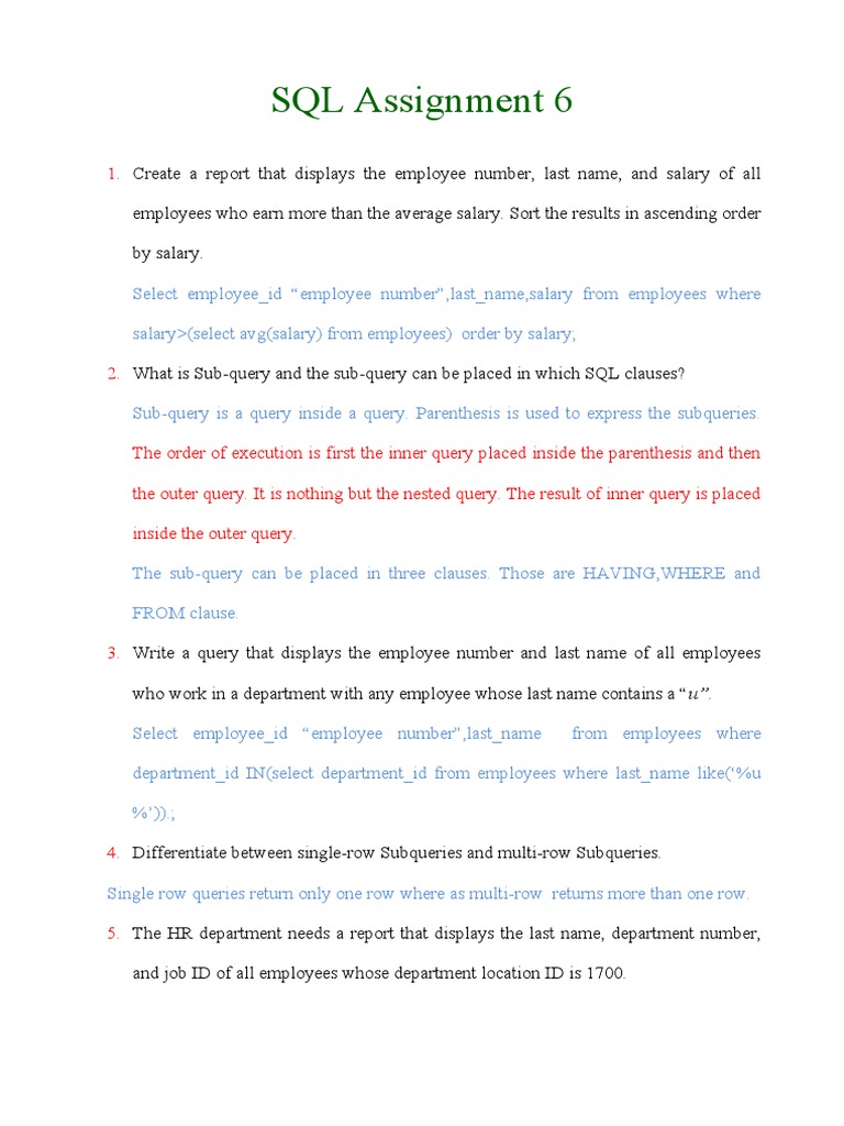 SQL Assignment Report | PDF | Data Management | Databases