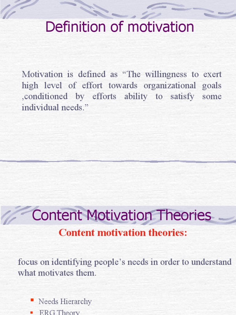Definition of Motivation | PDF