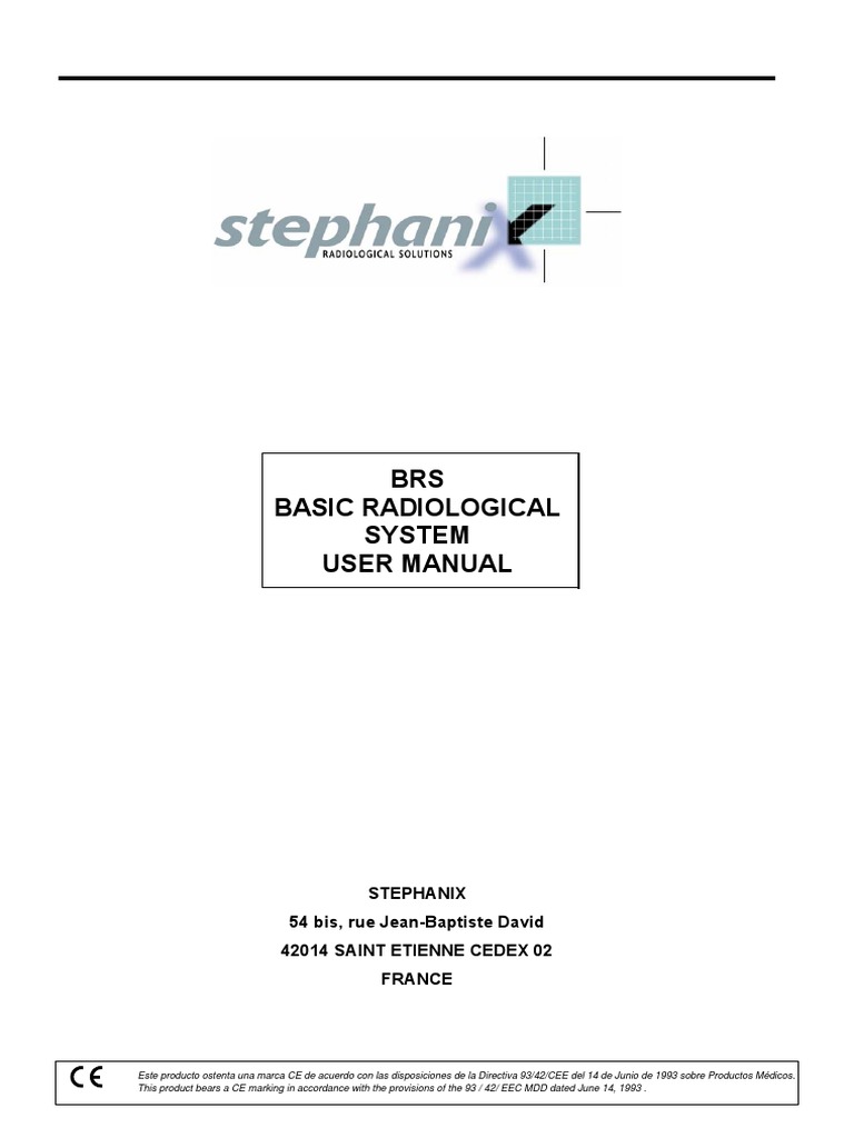 Stephanix BRS Basic Radiological System - User Manual | PDF | Shoulder ...