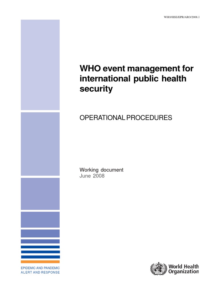 WHO Event Management For International Public Health Security | PDF ...