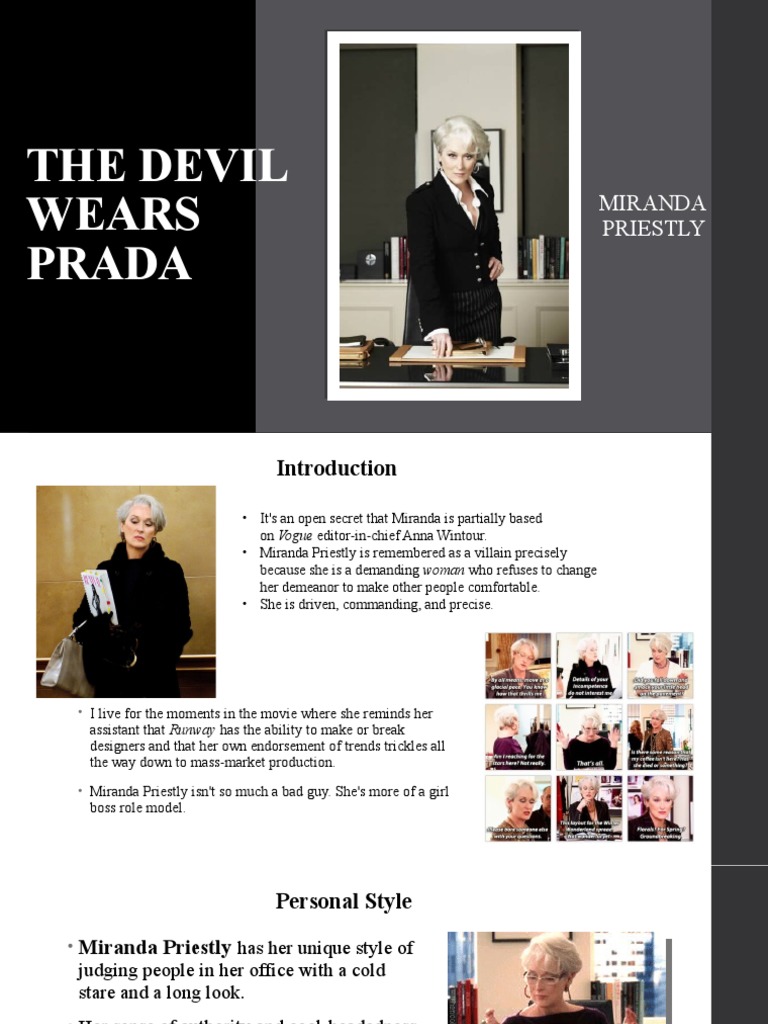 The Devil Wears Prada: Miranda Priestly | PDF