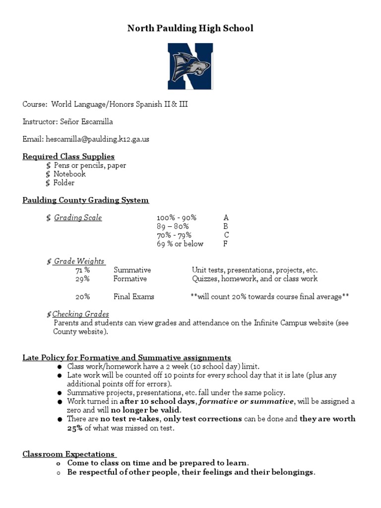 Syllabus 2019-2020 | PDF | Test (Assessment) | Pedagogy