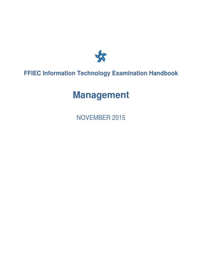 Management: FFIEC Information Technology Examination Handbook | PDF ...