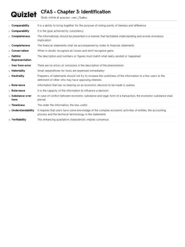 CFAS - Chapter 3: Identification | PDF